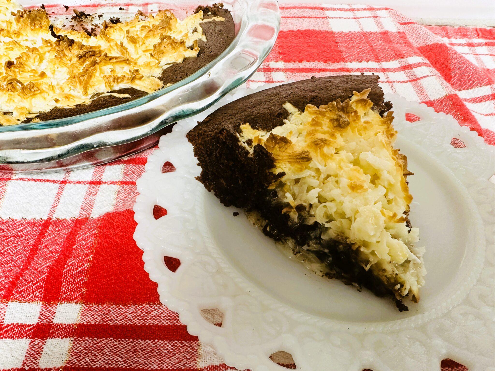 Easy Chocolate Macaroon Pie Recipe - Real Life of Lulu