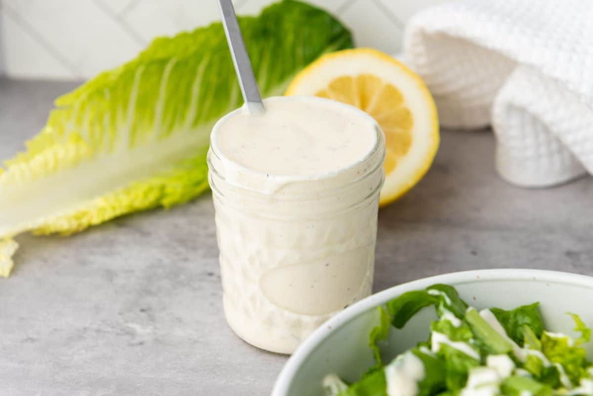 Greek Yogurt Caesar Dressing Recipe - Real Life of Lulu